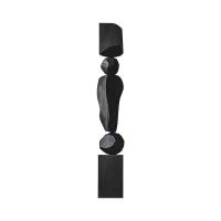 China Luxury Interiors Contemporary Sculpture Dark Wood Oem Geometric Wood Sculpture for sale