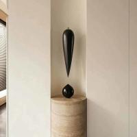 China Glossy Black Hanging Art Piece Decorative FRP Minimalist Raindrop Statue for sale