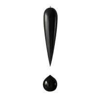 China Glossy Black Hanging Art Piece Decorative FRP Minimalist Raindrop Statue for sale