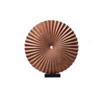 China Custom Abstract Sculptures Carved Wood Sculpture Abstract Textured Wood Art Decor for sale