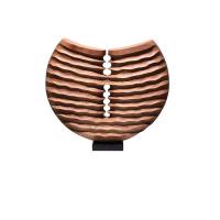 China Custom Abstract Sculptures Carved Wood Sculpture Abstract Textured Wood Art Decor for sale