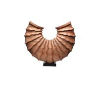 China Custom Abstract Sculptures Carved Wood Sculpture Abstract Textured Wood Art Decor for sale