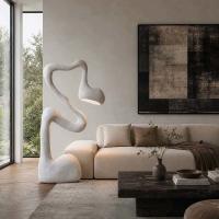 China Artistic Sculptural Lighting Animal Custom FRP Swan Floor Lamp For Interior for sale