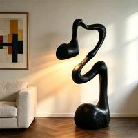 China Artistic Sculptural Lighting Animal Custom FRP Swan Floor Lamp For Interior for sale