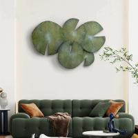 China Abstract Wooden Wall Art Sculptures Lotus Leaf Wall Art Custom Carved Sculpture for sale