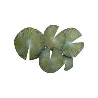China Abstract Wooden Wall Art Sculptures Lotus Leaf Wall Art Custom Carved Sculpture for sale