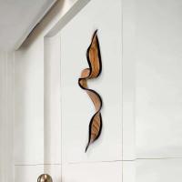 China Abstract Bent Wall Art Sculptures Shaping Sanding Heat Bent Wall Wood Art for sale
