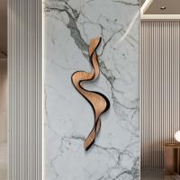 China Abstract Bent Wall Art Sculptures Shaping Sanding Heat Bent Wall Wood Art for sale