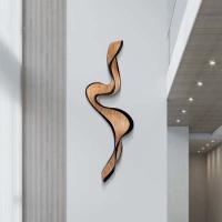 China Abstract Bent Wall Art Sculptures Shaping Sanding Heat Bent Wall Wood Art for sale