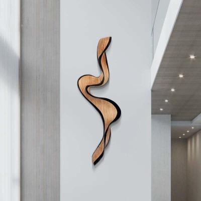 China Abstract Bent Wall Art Sculptures Shaping Sanding Heat Bent Wall Wood Art for sale