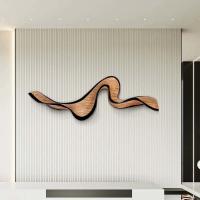 China Abstract Bent Wall Art Sculptures Shaping Sanding Heat Bent Wall Wood Art for sale