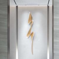 China Contemporary Curved Wall Art Sculptures Indoor Custom 3D Wooden Wall Sculpture for sale
