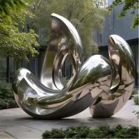 China Commercial IP Large Outdoor Sculptures Contemporary Stainless Steel Abstract Sculpture for sale