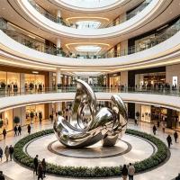 China Commercial IP Large Outdoor Sculptures Contemporary Stainless Steel Abstract Sculpture for sale