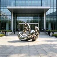 China Commercial IP Large Outdoor Sculptures Contemporary Stainless Steel Abstract Sculpture for sale