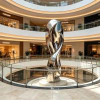 China Large Abstract Sculpture Decor Custom Colors Polished Outdoor Landscape Sculptures for sale