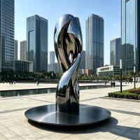 China Large Abstract Sculpture Decor Custom Colors Polished Outdoor Landscape Sculptures for sale