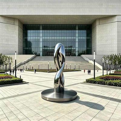 China Large Abstract Sculpture Decor Custom Colors Polished Outdoor Landscape Sculptures for sale