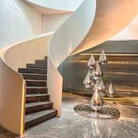 China SS Water Feature Sculptures Water Drop Sculpture Metal Art For Gardens Public Spaces for sale