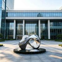 China Abstract Large Metal Garden Art Custom Stainless Steel Water Feature Sculpture for sale