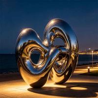 China Custom Large Outdoor Sculptures Outdoor Public Space Large Metal Garden Art for sale