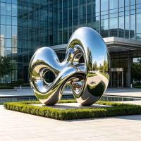 China Custom Large Outdoor Sculptures Outdoor Public Space Large Metal Garden Art for sale