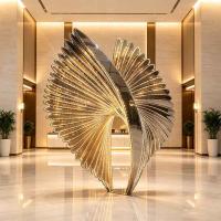 China LED Lighting Stainless Steel Sculptures Illuminated Custom Light Art Sculpture for sale