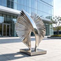 China LED Lighting Stainless Steel Sculptures Illuminated Custom Light Art Sculpture for sale