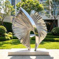 China LED Lighting Stainless Steel Sculptures Illuminated Custom Light Art Sculpture for sale