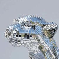 China ISO9001 Leopard Sculpture 65 × 58 × 150cm Fiberglass Sculpture Fabrication for sale