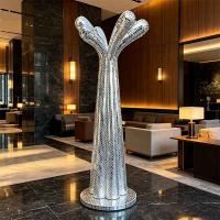 China Mosaic Floor Standing Sculptures Custom Fiberglass Coat Rack Sculpture 161cm for sale