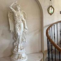 China Classical Angel Sculptures Resin Garden Outdoor Angel Statues Hand Finished Faux Plaster for sale