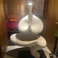 China Contemporary Minimalist Meditation Sculptures White Modern Abstract Figure Sculpture for sale
