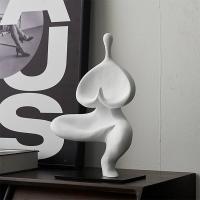 China Contemporary Minimalist Meditation Sculptures White Modern Abstract Figure Sculpture for sale