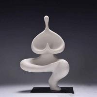 China Contemporary Minimalist Meditation Sculptures White Modern Abstract Figure Sculpture for sale