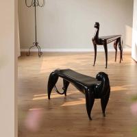 China Interior Commercial Art Benches Landscape Projects 1450mm Modern Sculptural Bench for sale