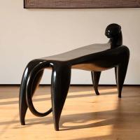 China Interior Commercial Art Benches Landscape Projects 1450mm Modern Sculptural Bench for sale
