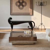 China Interior Commercial Art Benches Landscape Projects 1450mm Modern Sculptural Bench for sale