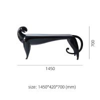 China Interior Commercial Art Benches Landscape Projects 1450mm Modern Sculptural Bench for sale