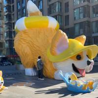 China Large Outdoor Custom Fiberglass Sculptures Commercial FRP Large Animal Sculpture for sale