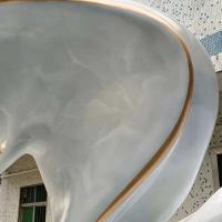 China Indoor Outdoor Abstract Sculpture Custom Fiberglass Stainless Steel Art Sculpture for sale