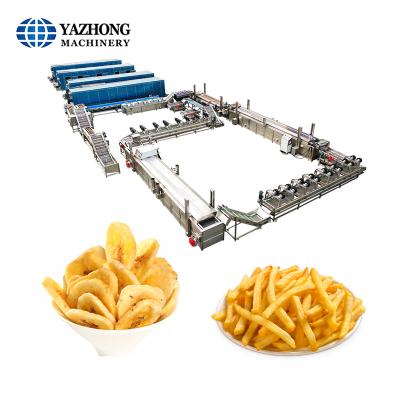 China Automation Stainless Steel Potato Processing Plant/frozen Potato Chips Machine/Frozen French Fries Production Line for sale