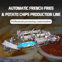 China Automation Stainless Steel Potato Processing Plant/frozen Potato Chips Machine/Frozen French Fries Production Line for sale