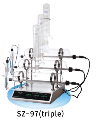 China Triple Distillation Glass Water Distiller 1.5L/H Laboratory Ultrapure Water System for sale