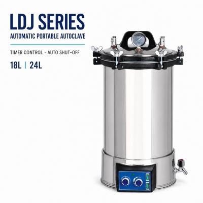 China Automatic Portable Autoclave Sterilizer 18L/24L Lab Autoclave Machine for sale