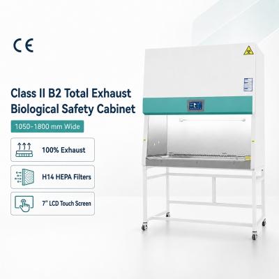 China 100% Air Exhaust Class II B2 Biological Safety Cabinet 1050mm–1800mm Wide for sale
