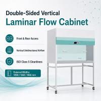 China Double Sided Vertical Laminar Flow Cabinets 304 Stainless Steel Material for sale