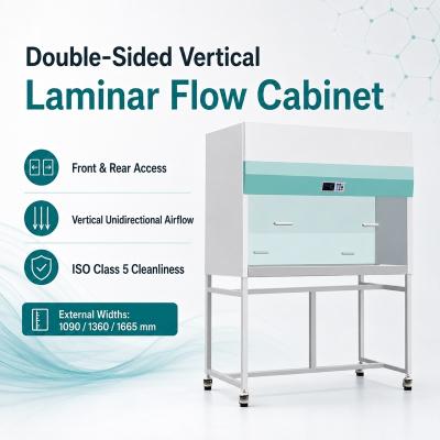 China Double Sided Vertical Laminar Flow Cabinets 304 Stainless Steel Material for sale