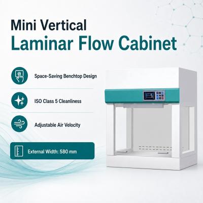 China Mini Vertical Laminar Flow Cabinets Space Saving Benchtop Laminar Flow Hood for sale