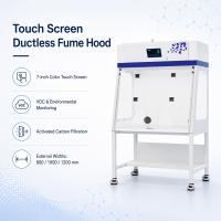China Touch Screen Lab Fume Hood Ductless Recirculating Filtration 800 / 1000 / 1200mm for sale